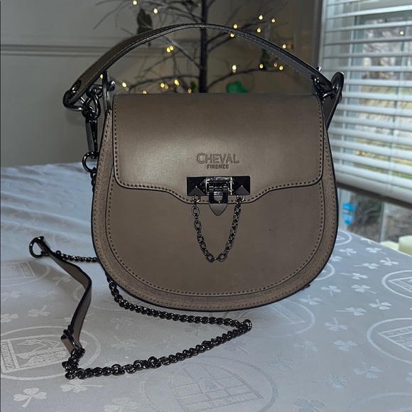 Cheval | Bags | Cheval Firenze Taupe Gray Crossbody Bag | Poshmark